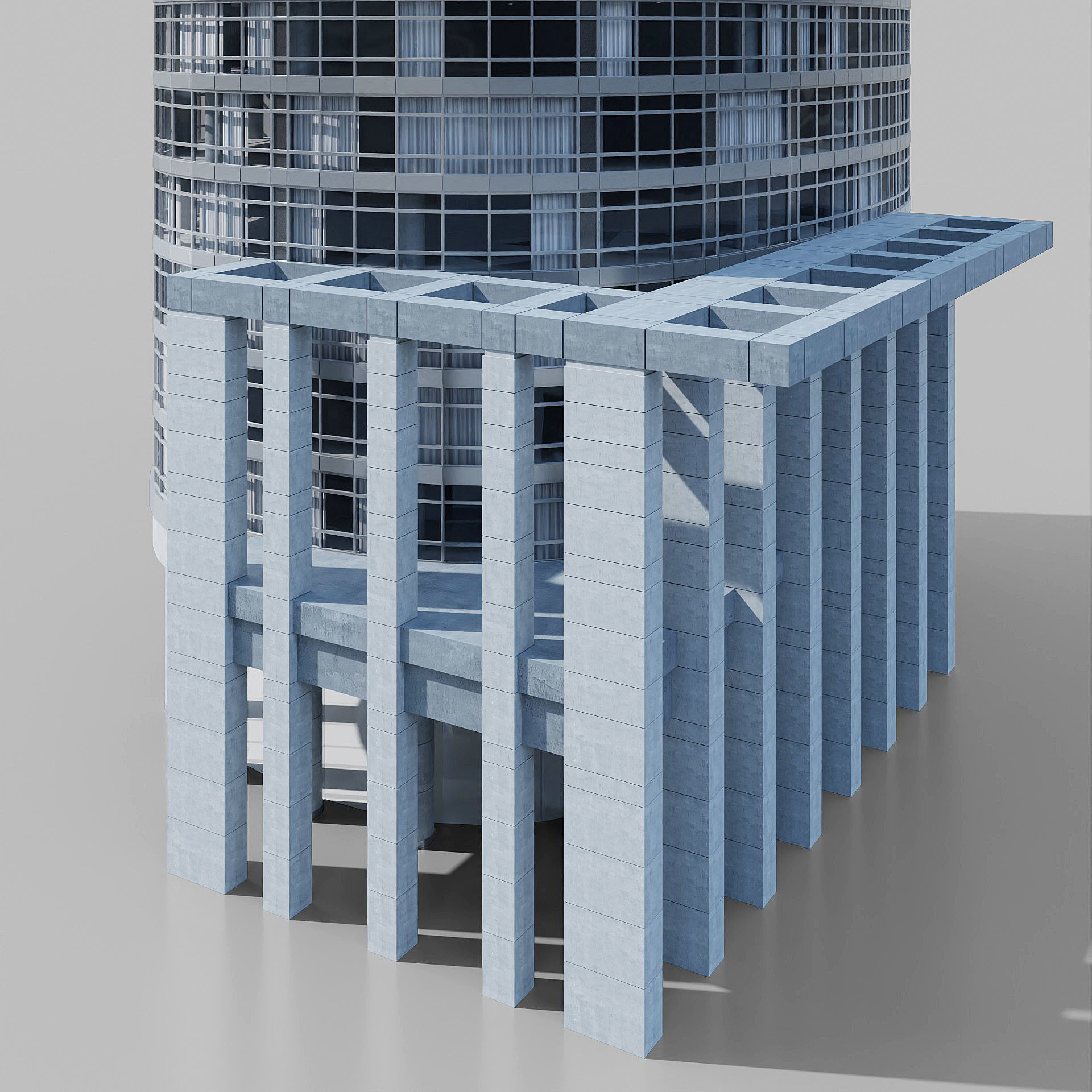 3D model Hihgrise residential building VR / AR / low-poly | CGTrader