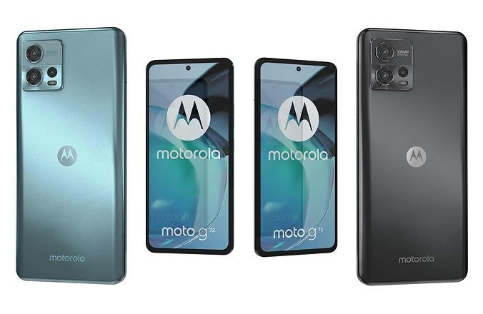 Motorola Moto G72 Meteorite Gray And Polar Blue 3D model | CGTrader