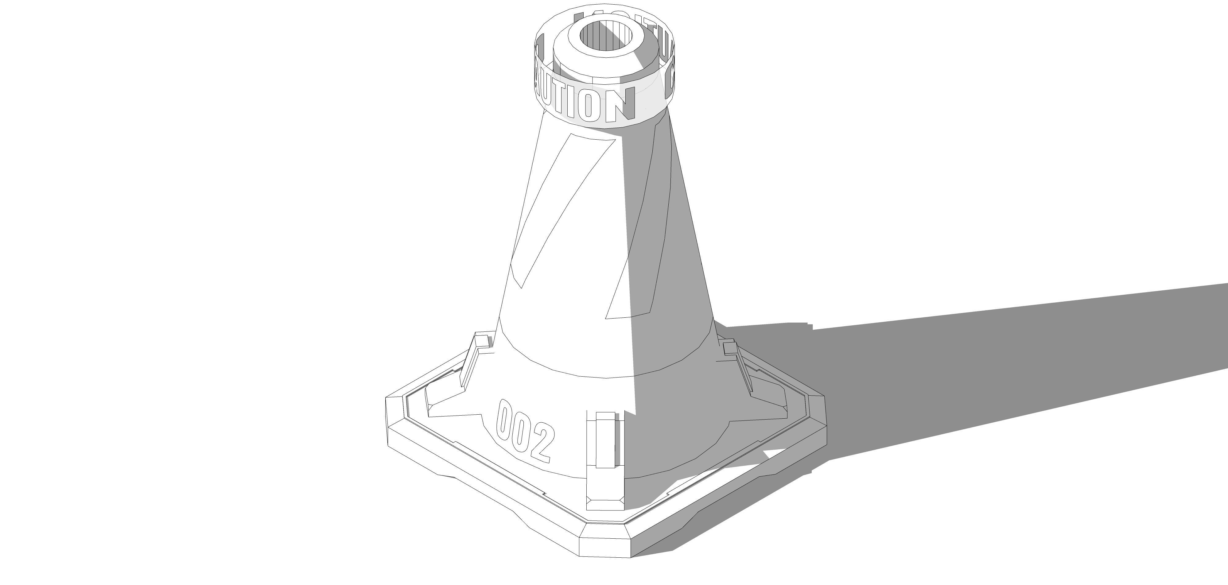 Sci-Fi Traffic Cone 002 free 3D model | CGTrader