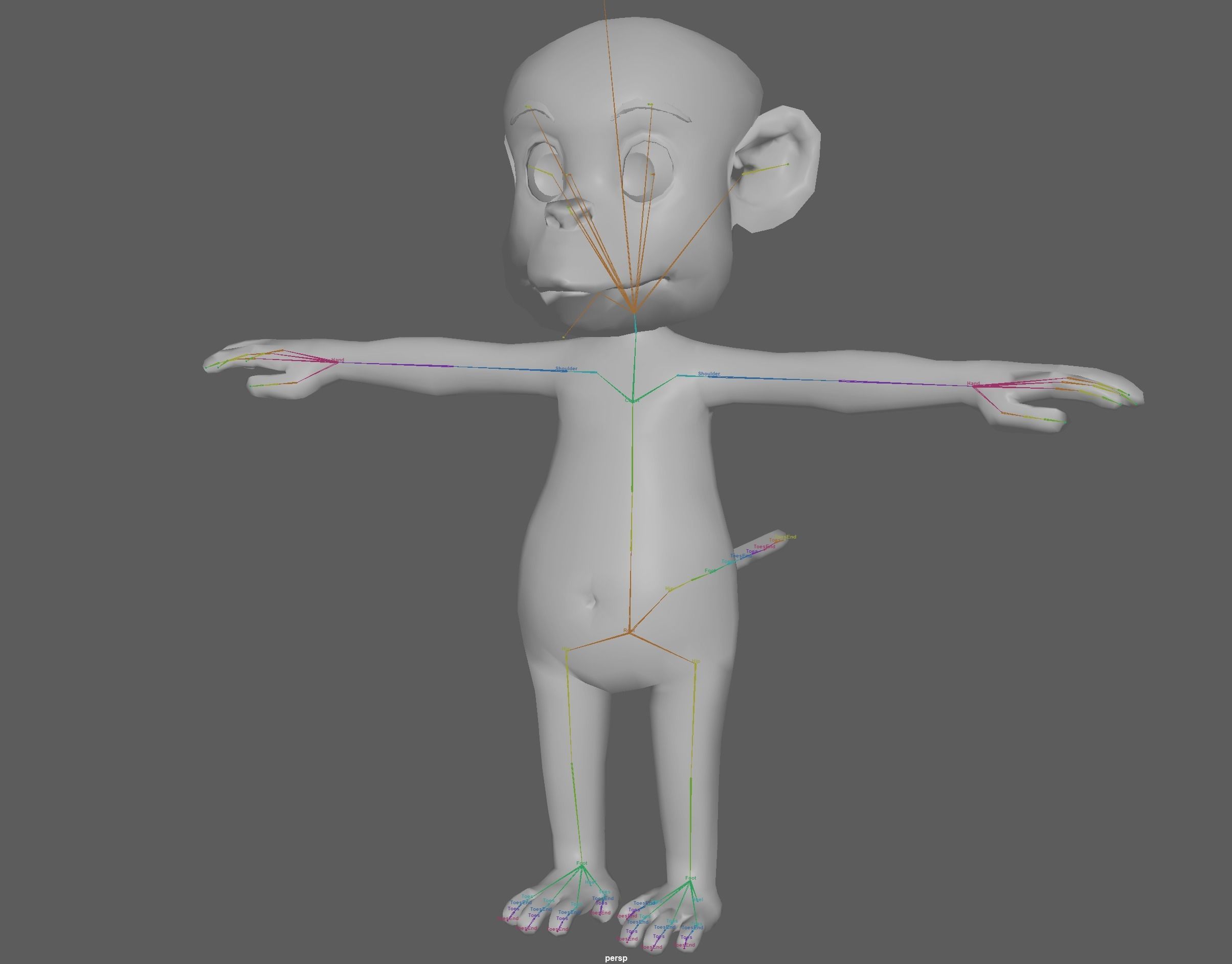 3D model Cute Cartoon Monkey Rigged VR / AR / low-poly | CGTrader