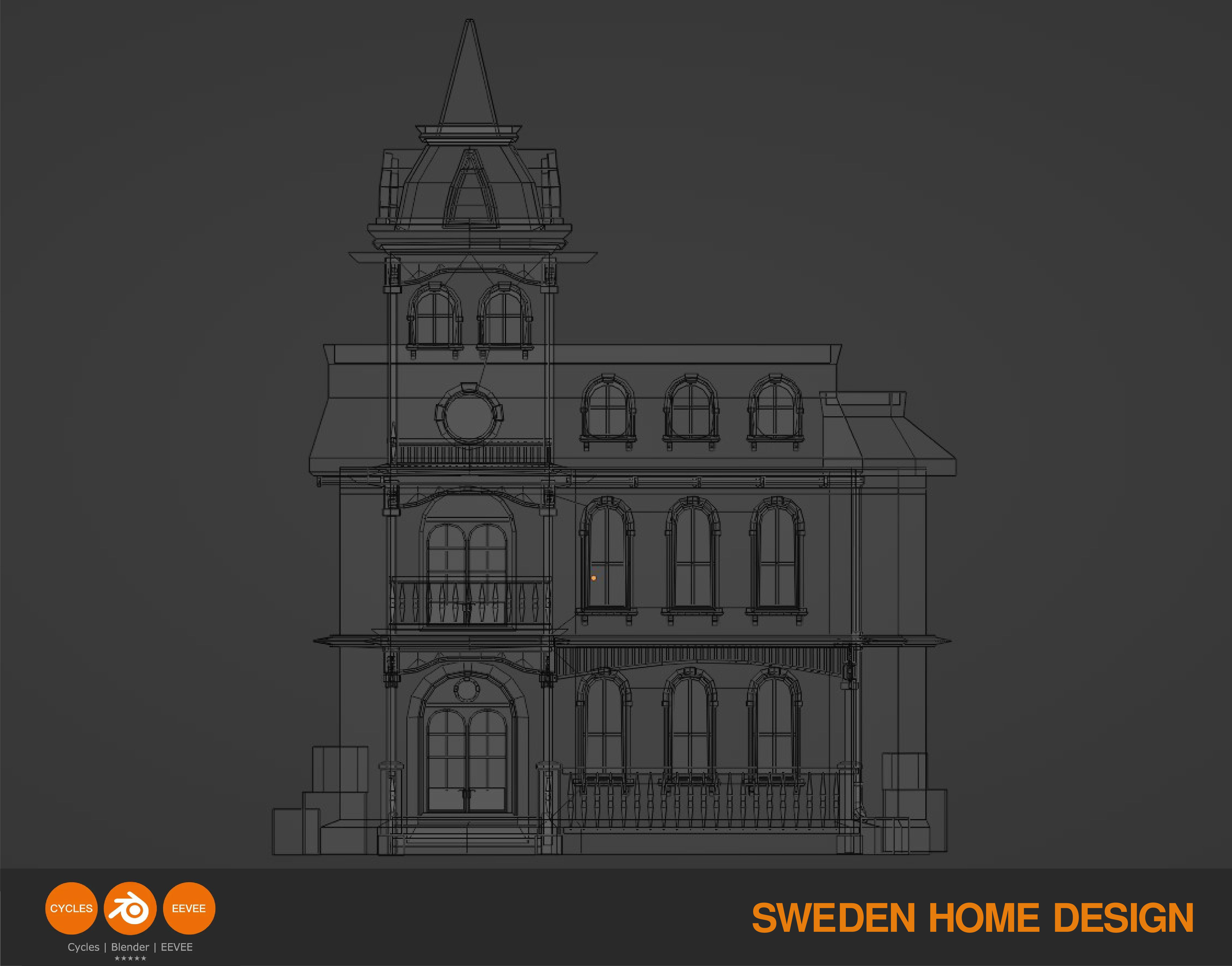 3D model SWEDEN HOME DESIGN VR / AR / low-poly | CGTrader