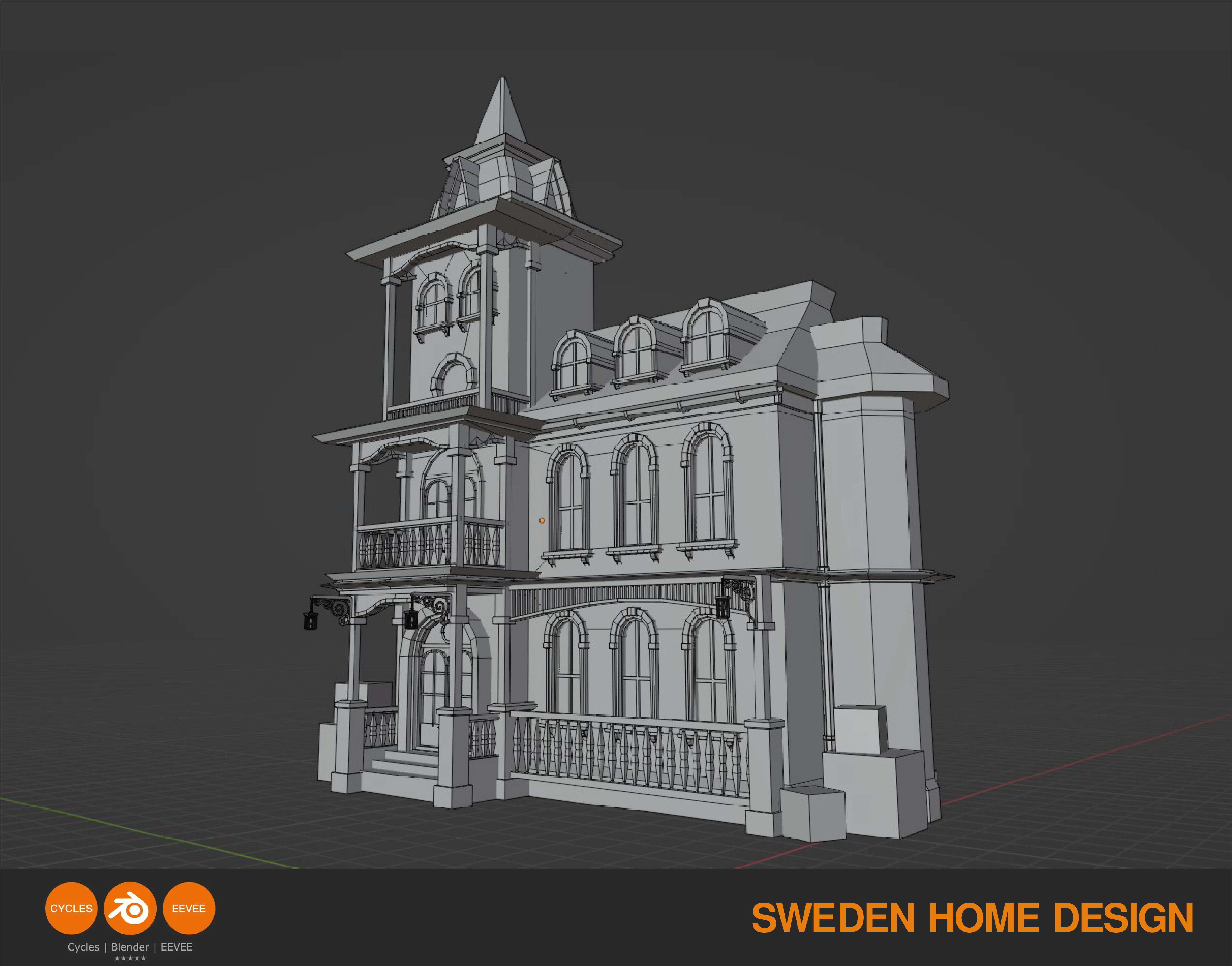3D model SWEDEN HOME DESIGN VR / AR / low-poly | CGTrader