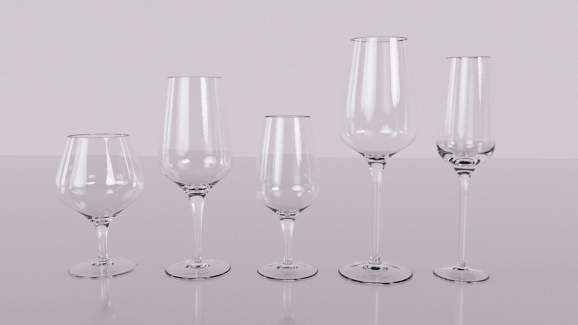 Glassware Set 3D Models 3D model | CGTrader