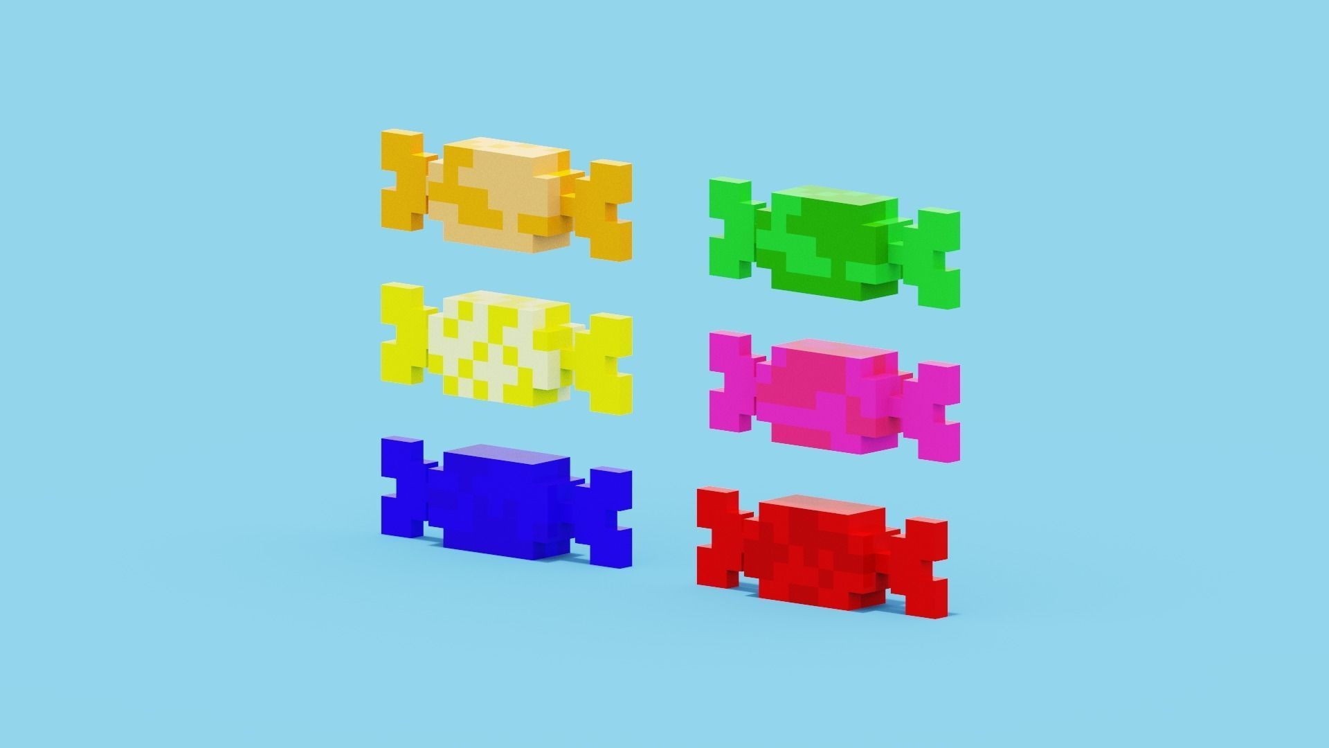 3D model Candy Voxel VR / AR / low-poly | CGTrader