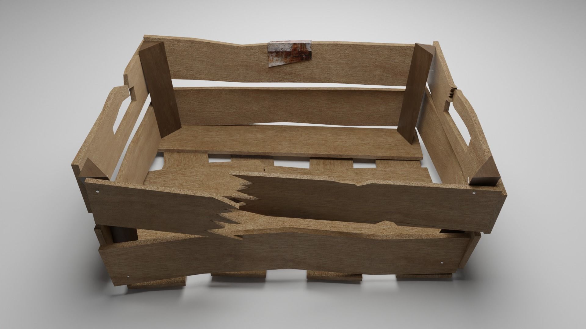3D model Broken Wooden Crate VR / AR / low-poly | CGTrader