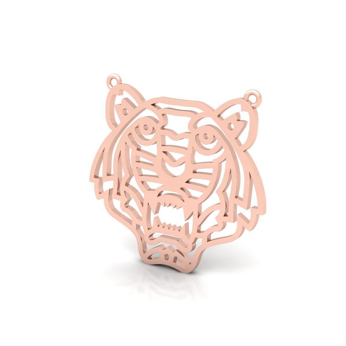 Tiger Face 3d pendent 3d Model and Render 3D model 3D printable | CGTrader