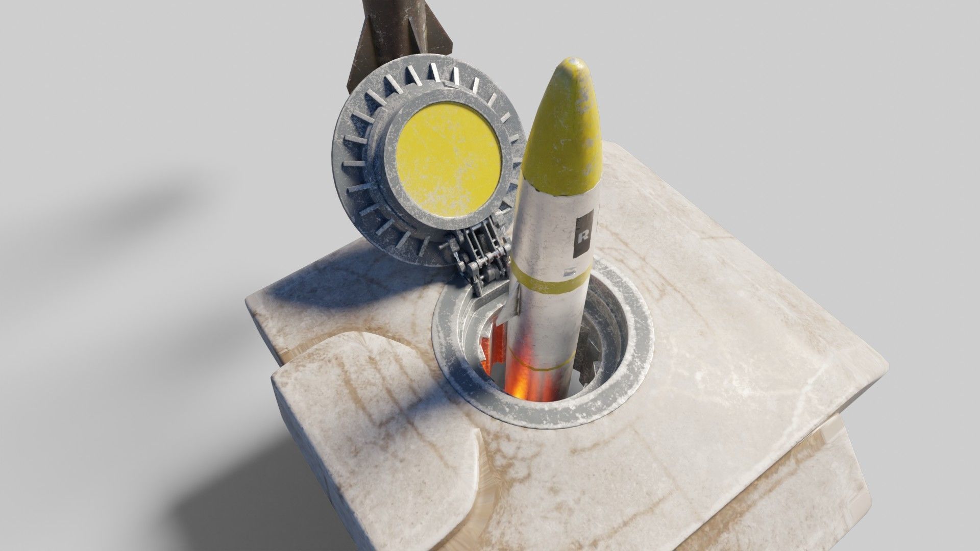 3D model Missile with 2k pbr textures 3 variation VR / AR / low-poly ...