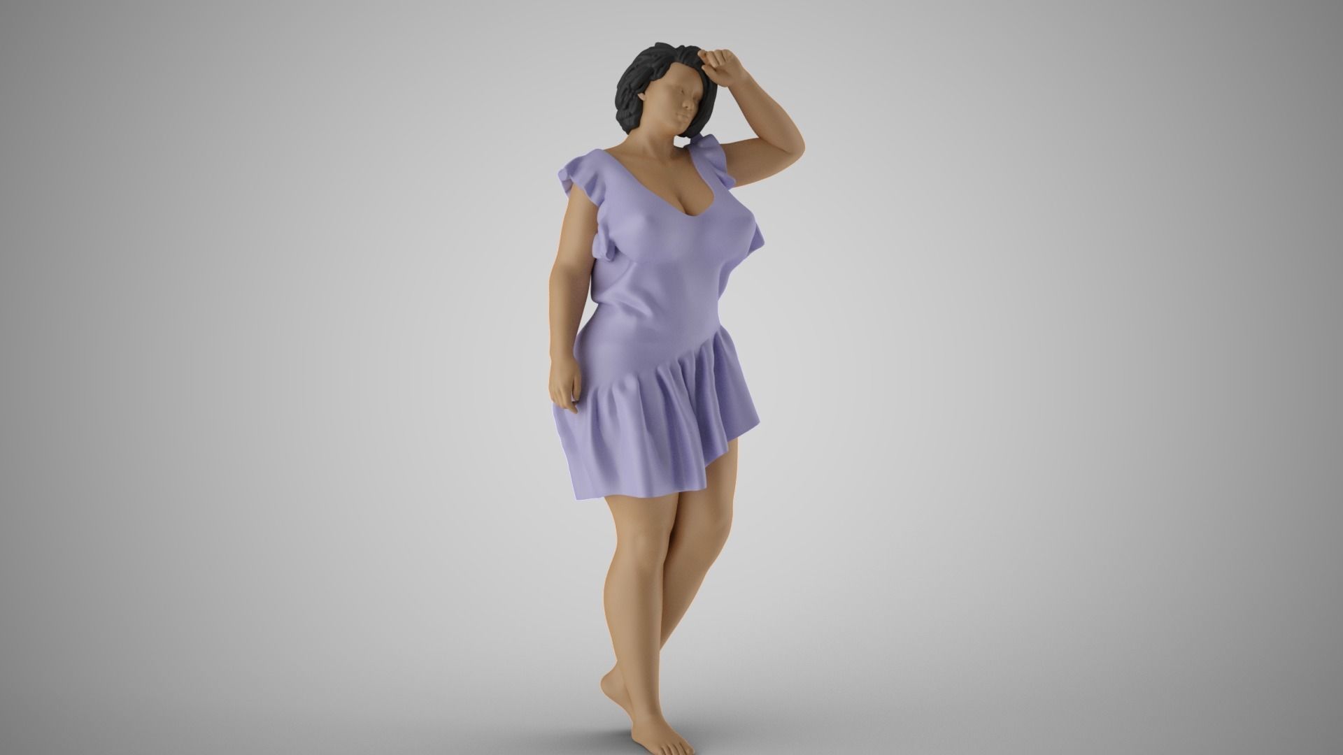 Fatigue 2 woman in dress 3D model 3D printable | CGTrader