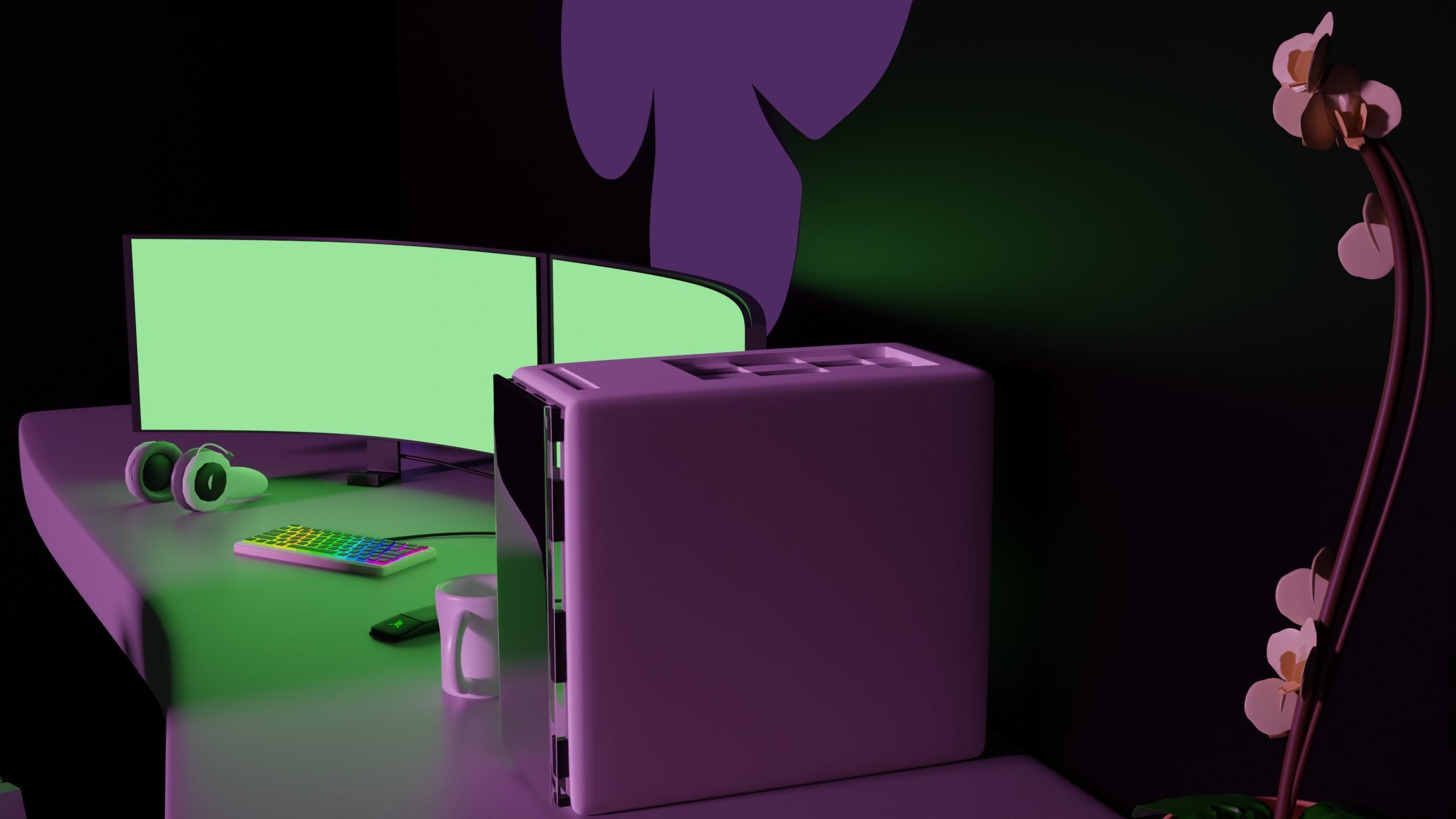 Aesthetic Workplace 3d Model Cgtrader