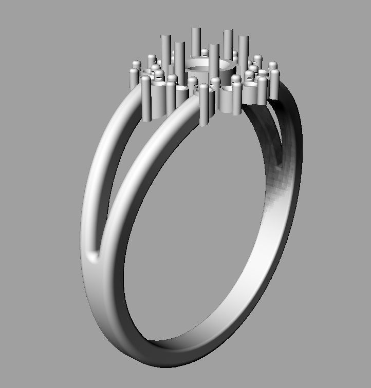 Classic Gemstone Ring 3D model 3D printable | CGTrader