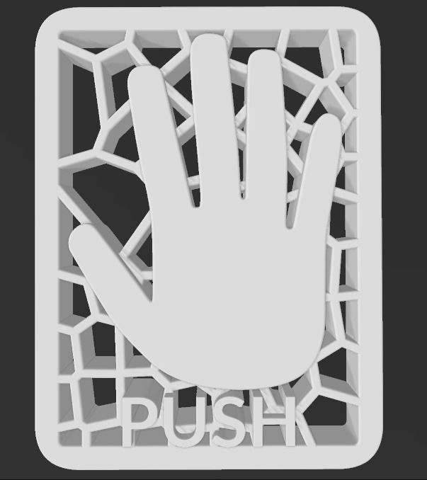 Door Push signs 3D model 3D printable | CGTrader