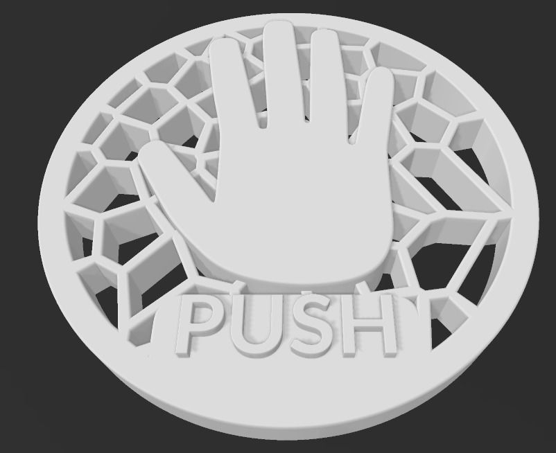 Door Push signs 3D model 3D printable | CGTrader