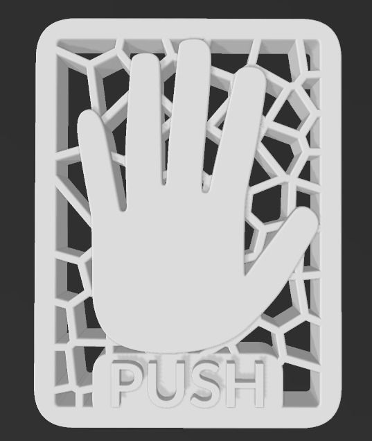 Door Push signs 3D model 3D printable | CGTrader