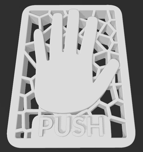 Door Push signs 3D model 3D printable | CGTrader