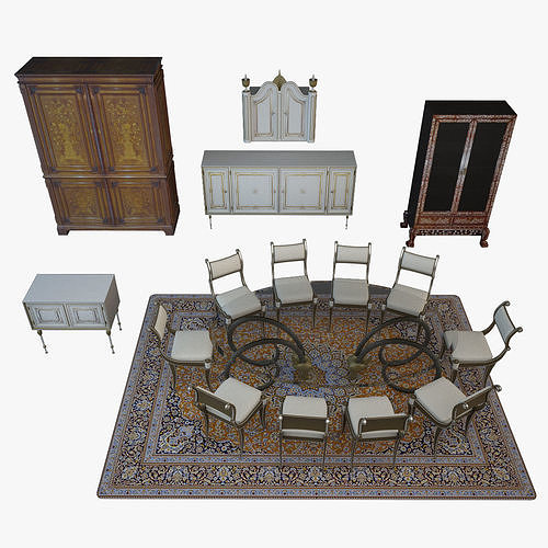 Antique Furniture Collection 3D model | CGTrader