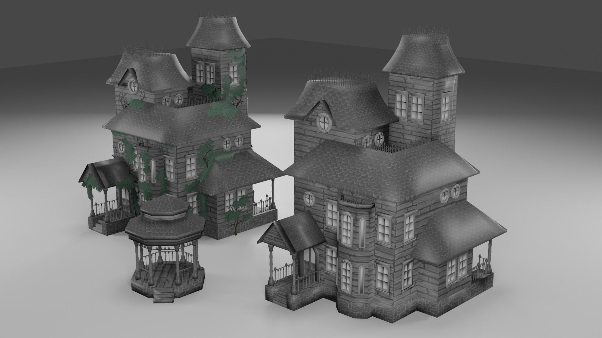 3D model Old Manor VR / AR / low-poly | CGTrader