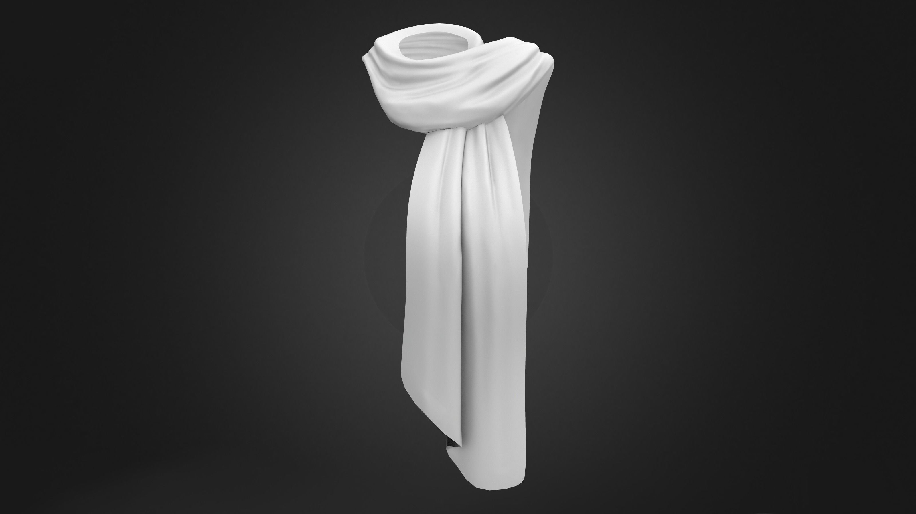 3D model Loose Wrapped Around Neck Scarf VR / AR / low-poly | CGTrader