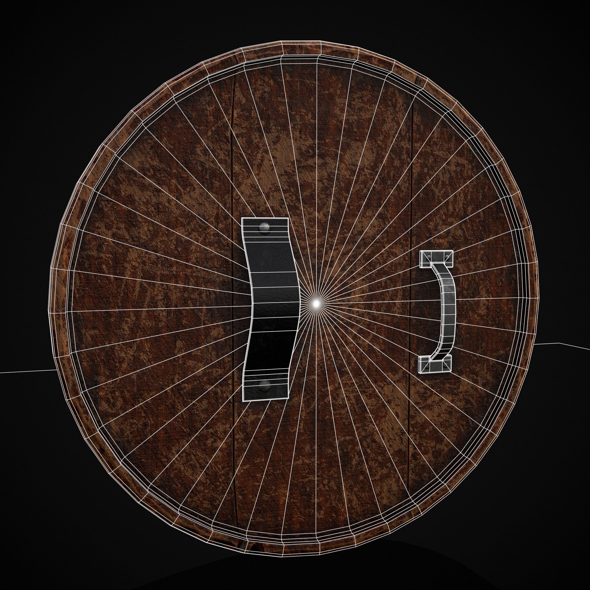 3D model Carved Round Wooden Phoenix Shield VR / AR / low-poly | CGTrader