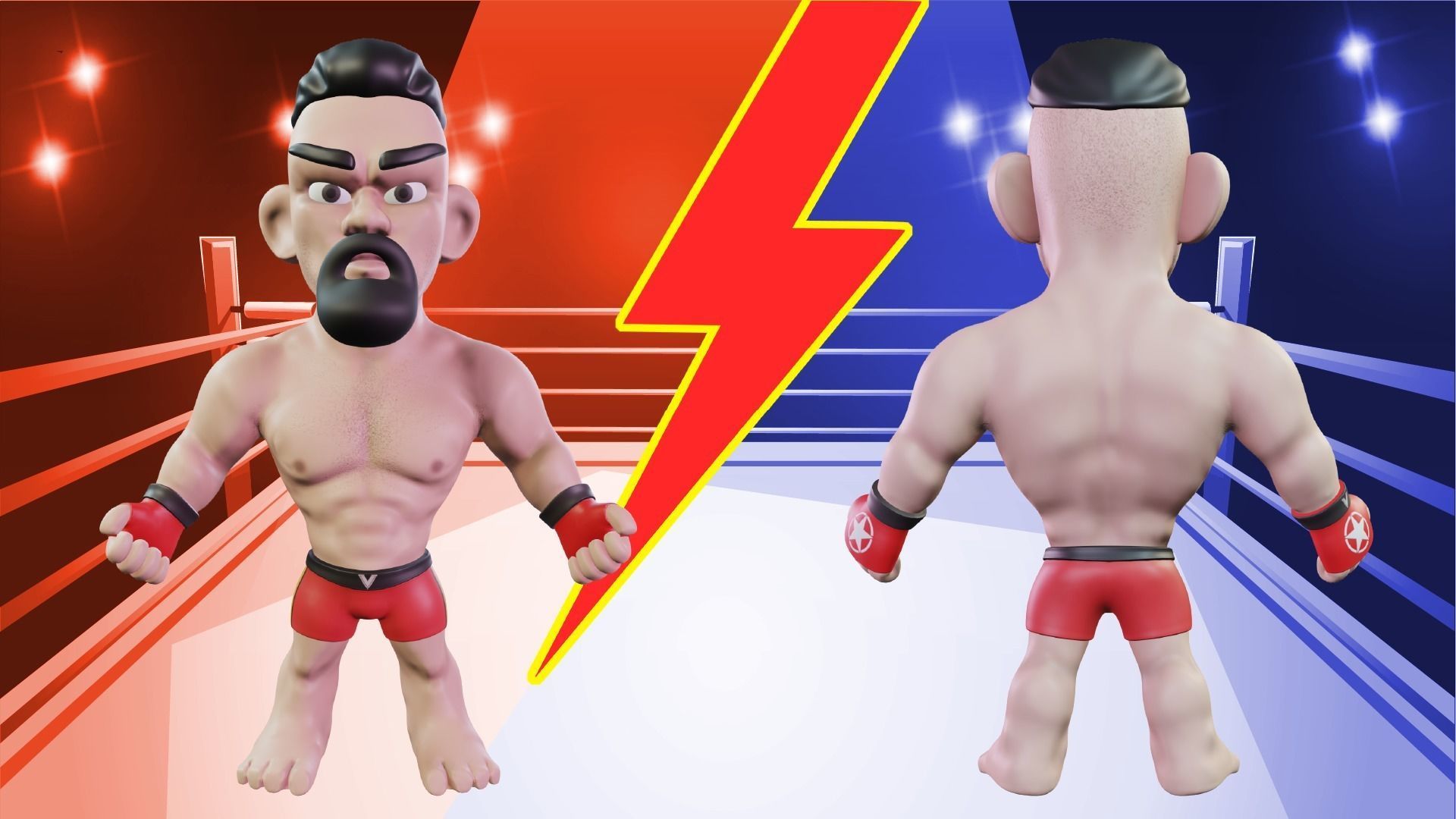 3D model Fighter Boxer Character 14 VR / AR / low-poly | CGTrader