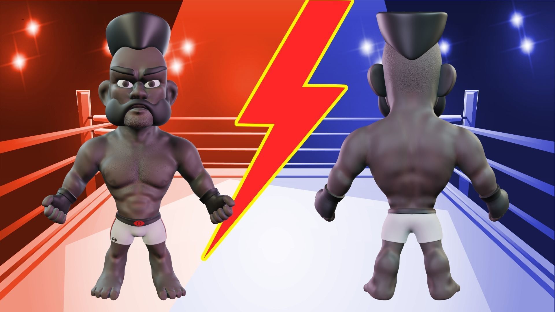 3D model Fighter Boxer Character 25 VR / AR / low-poly | CGTrader