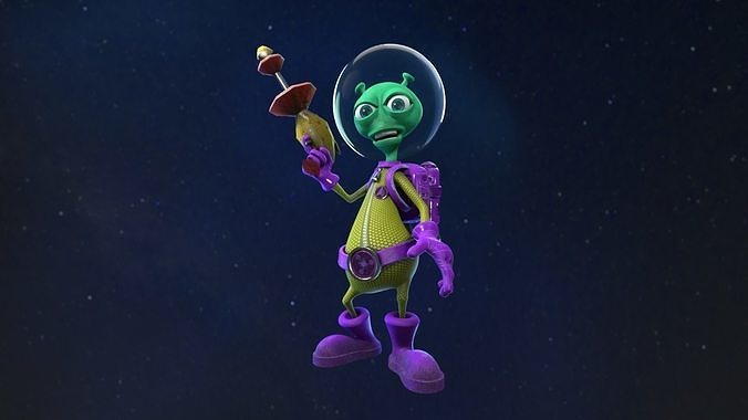 3D model Cartoon Alien VR / AR / low-poly | CGTrader