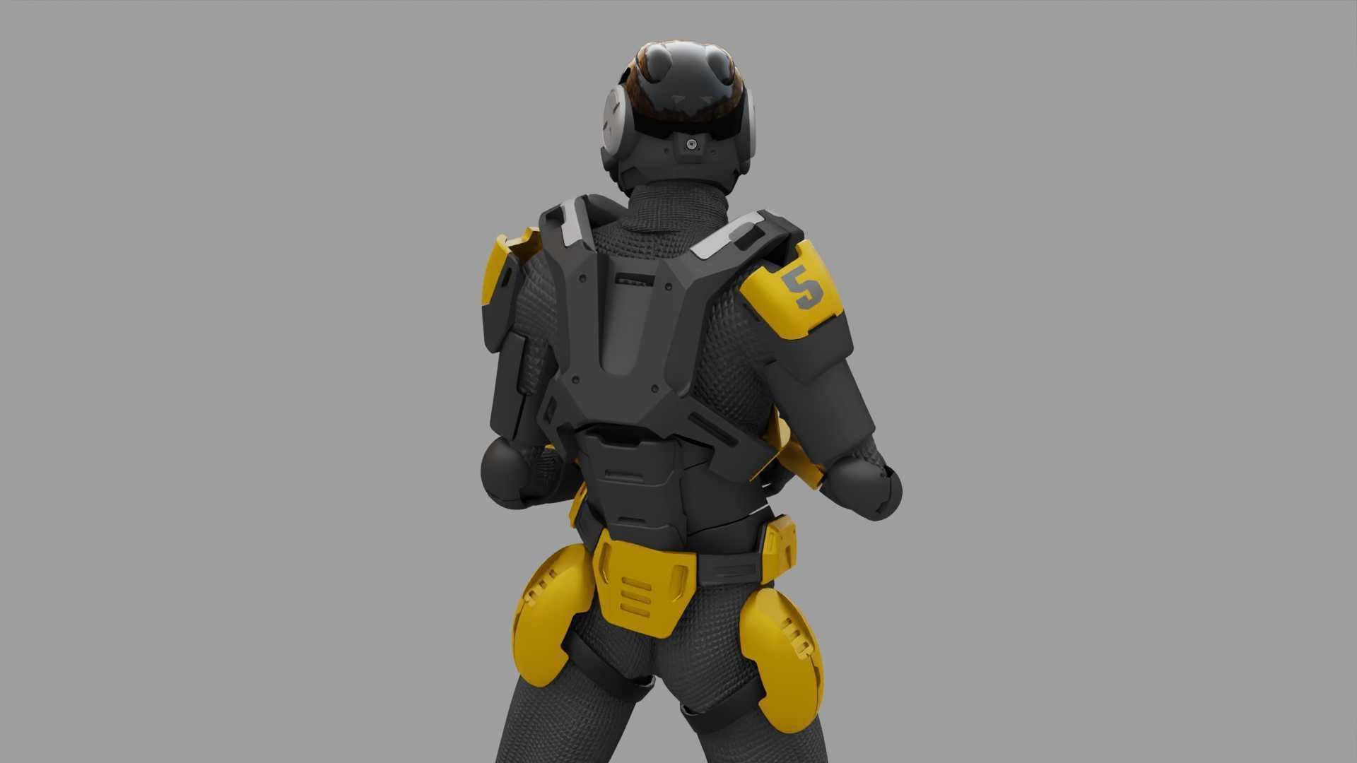 SCI-FI TROOPER RIGGED 3D model rigged | CGTrader