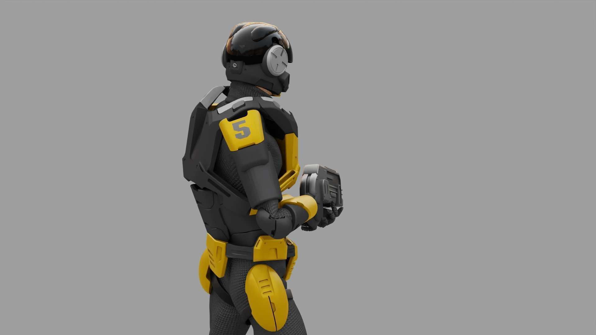 SCI-FI TROOPER RIGGED 3D model rigged | CGTrader