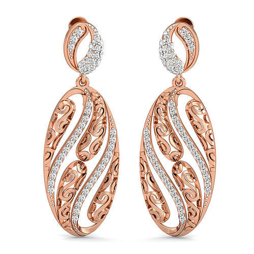 Women long earrings 3dm stl render detail 3D model 3D printable | CGTrader