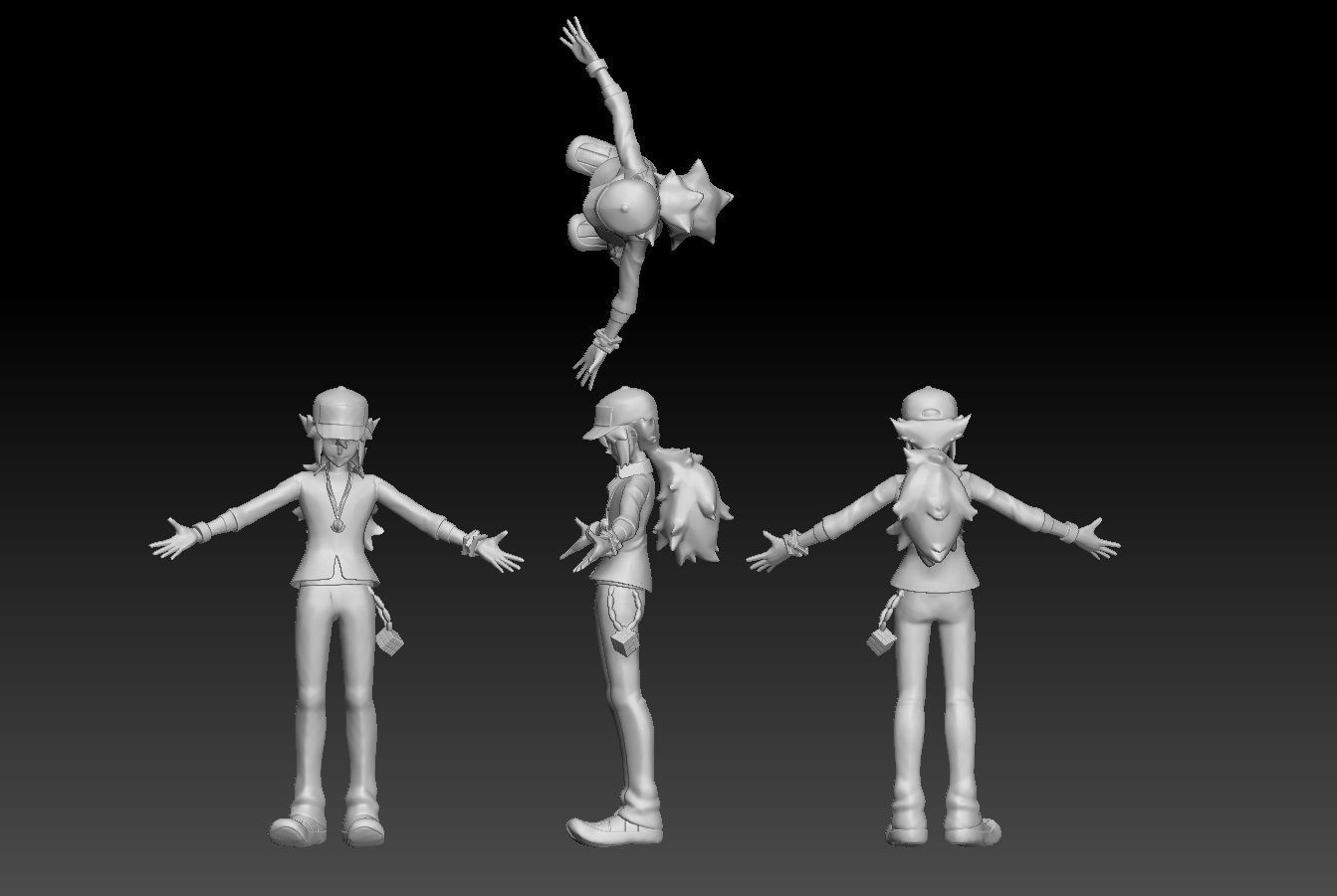 Pokemon Unova Team Plasma N 3d Model 3d Printable Cgtrader