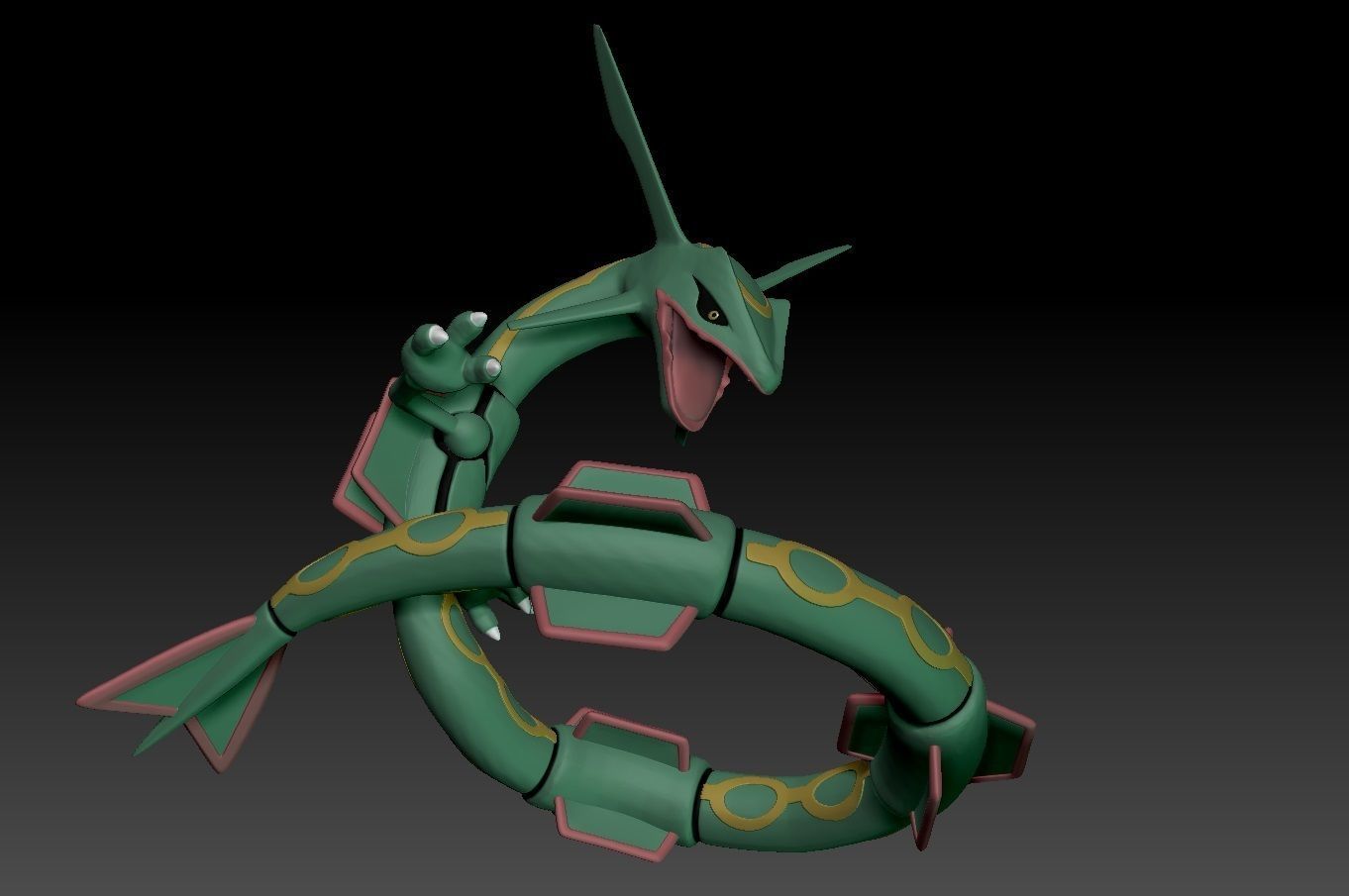Pokemon Rayquaza 3D model 3D printable | CGTrader