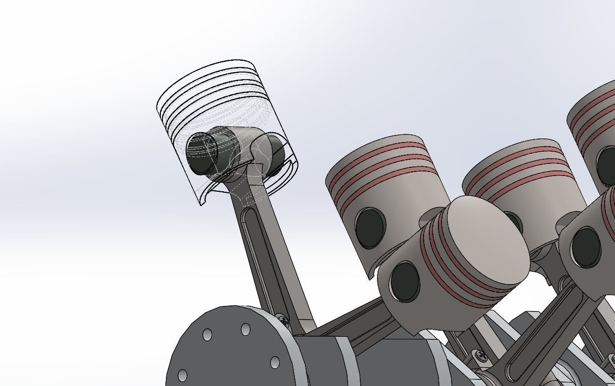V8 engine crankshaft 3D model animated | CGTrader