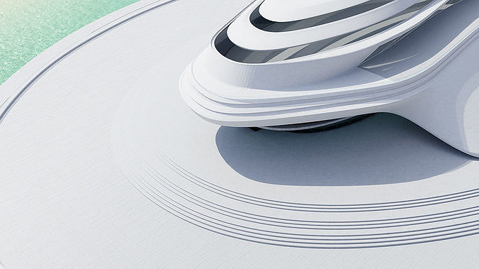 3D model Architecture with futuristic streamlined 3D model | CGTrader