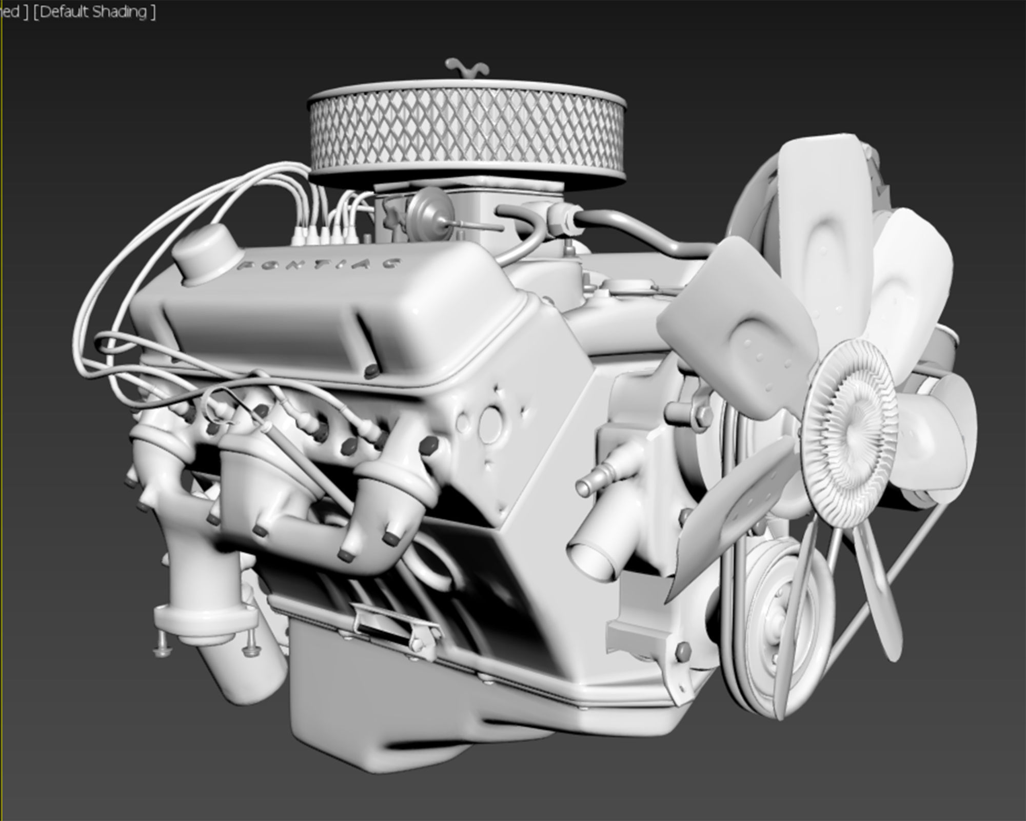 Pontiac V8 Engine Animated Model Midpoly 3D model animated | CGTrader
