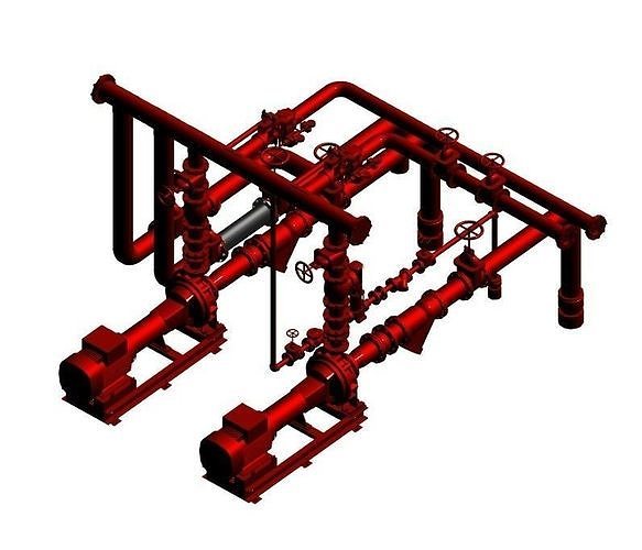 MEP-03-FIRE FIGHTING SYSTEM - Revit Family - 3D model 3D model | CGTrader