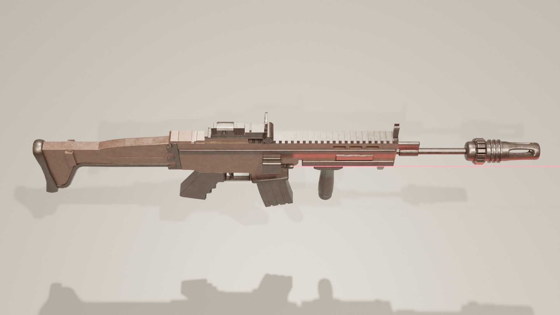 Military assault rifle 3D model | CGTrader