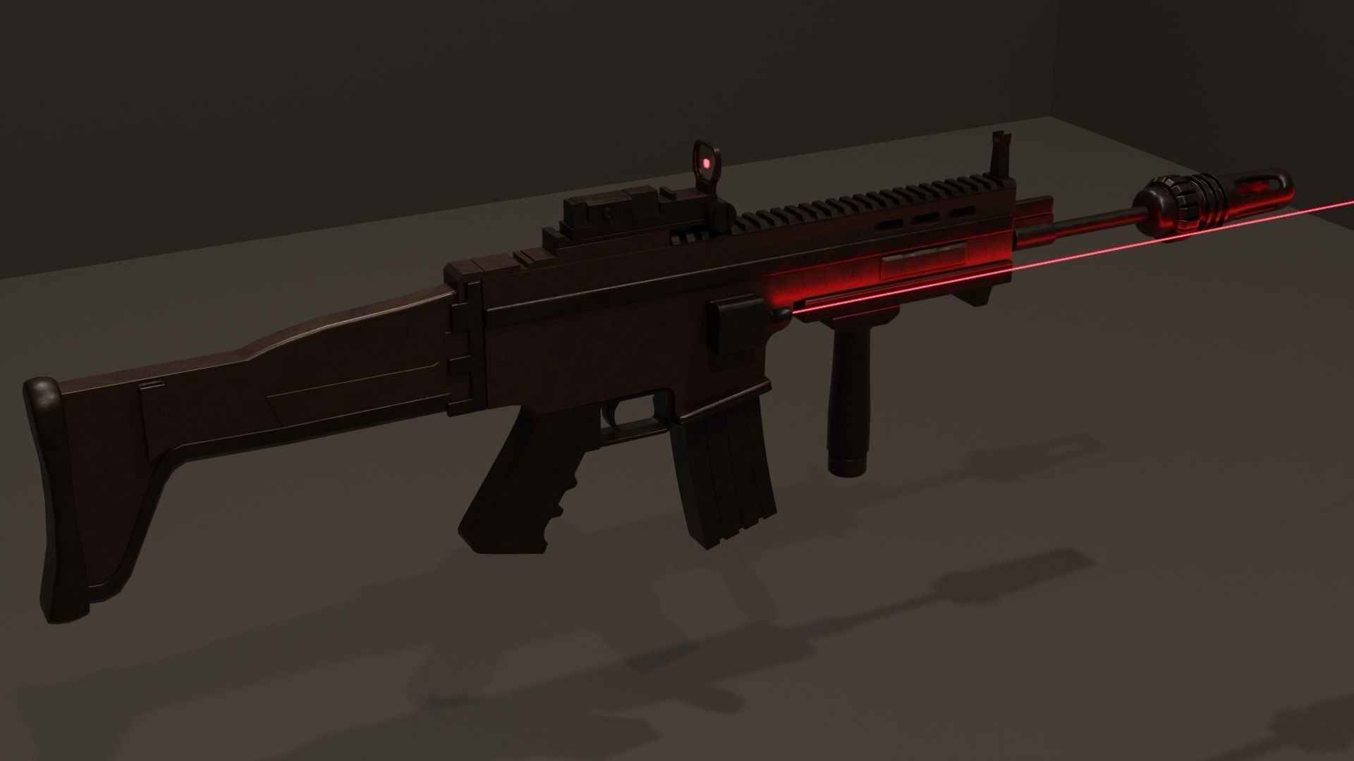 Military assault rifle 3D model | CGTrader