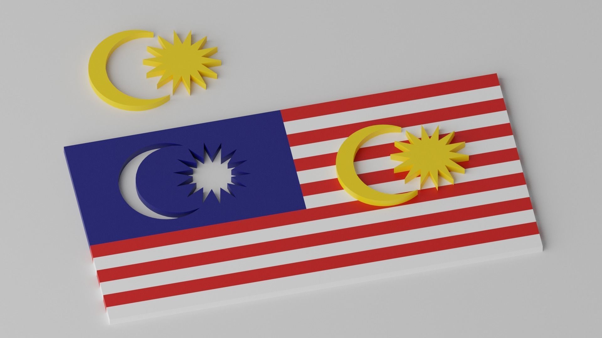 3D model Islamic Muslim Countries Flags Collection VR / AR / low-poly ...