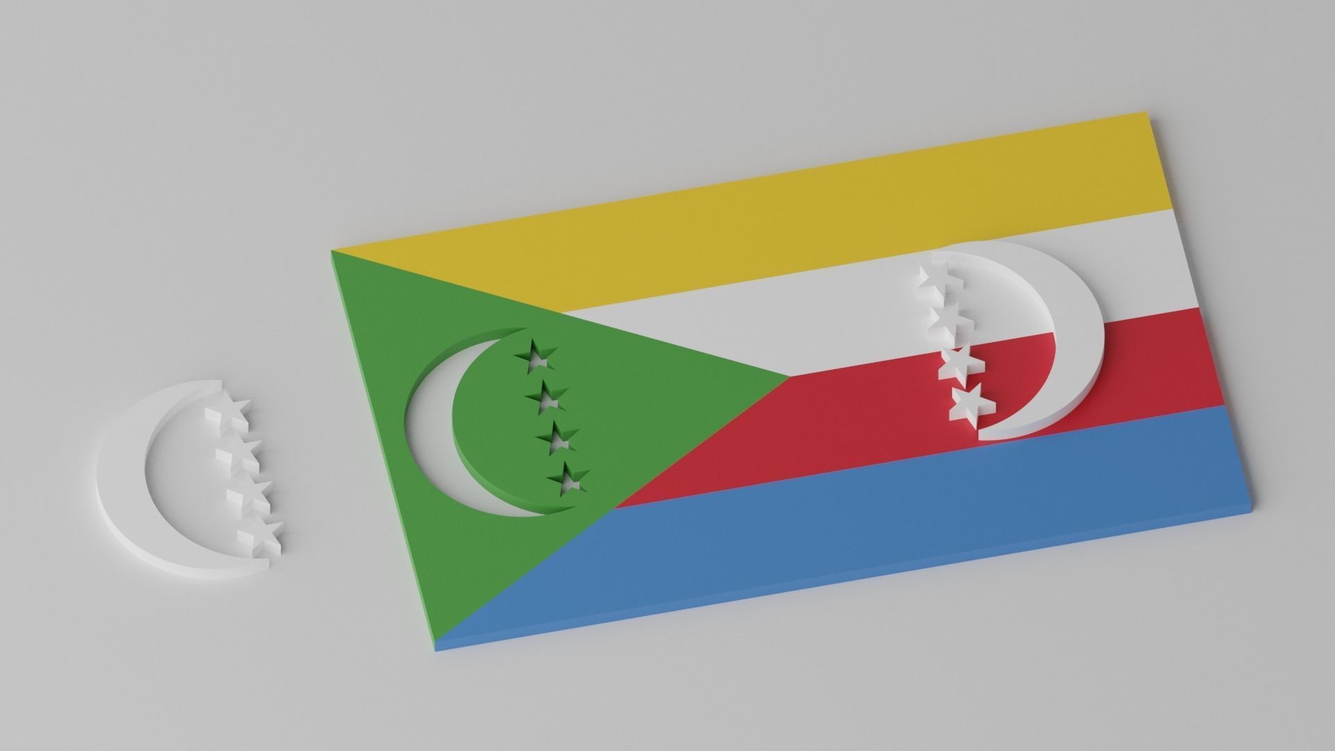 3D model Islamic Muslim Countries Flags Collection VR / AR / low-poly ...