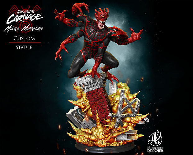Absolute Carnage - Miles Morales 3D model 3D printable | CGTrader
