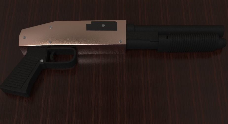 Escopeta recortada 3D model | CGTrader