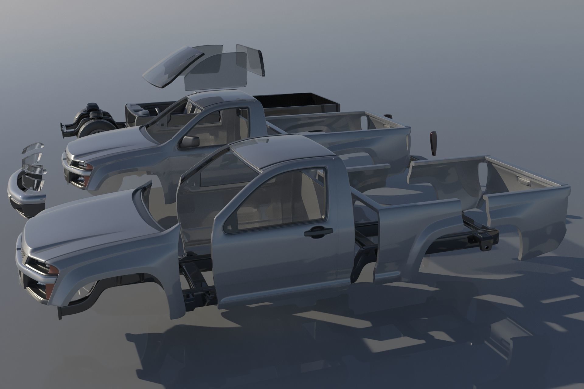 Chevrolet Colorado 2005 Regular Cab 3D model 3D printable | CGTrader