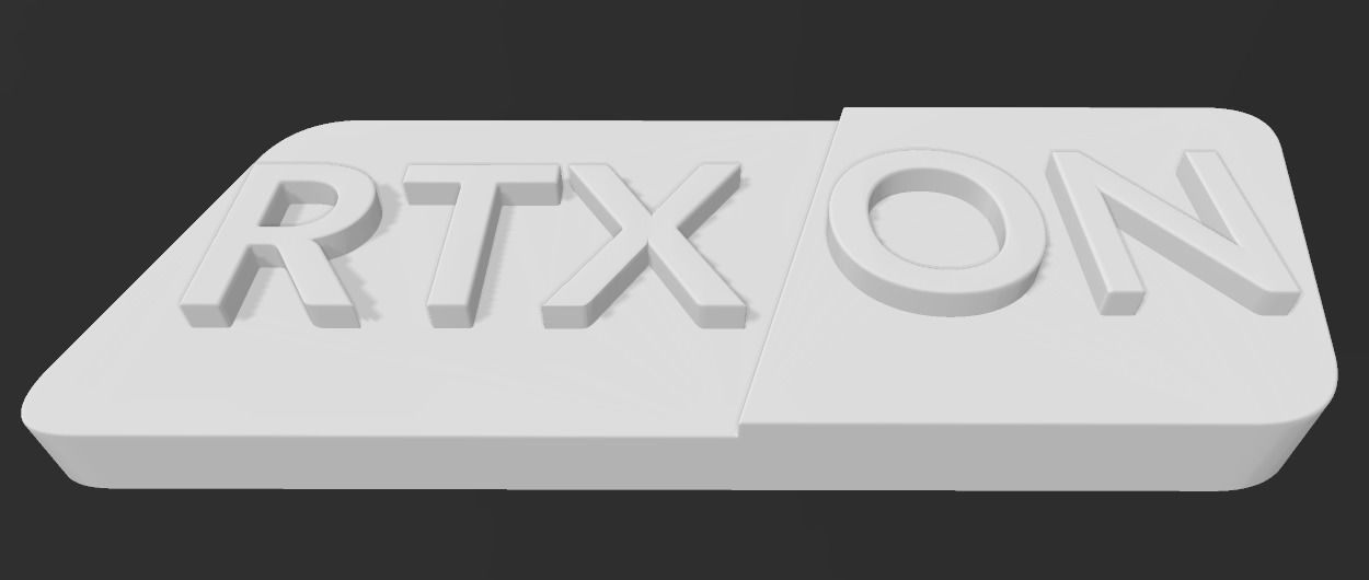 Gamer signs for RTX ON 3D model 3D printable | CGTrader