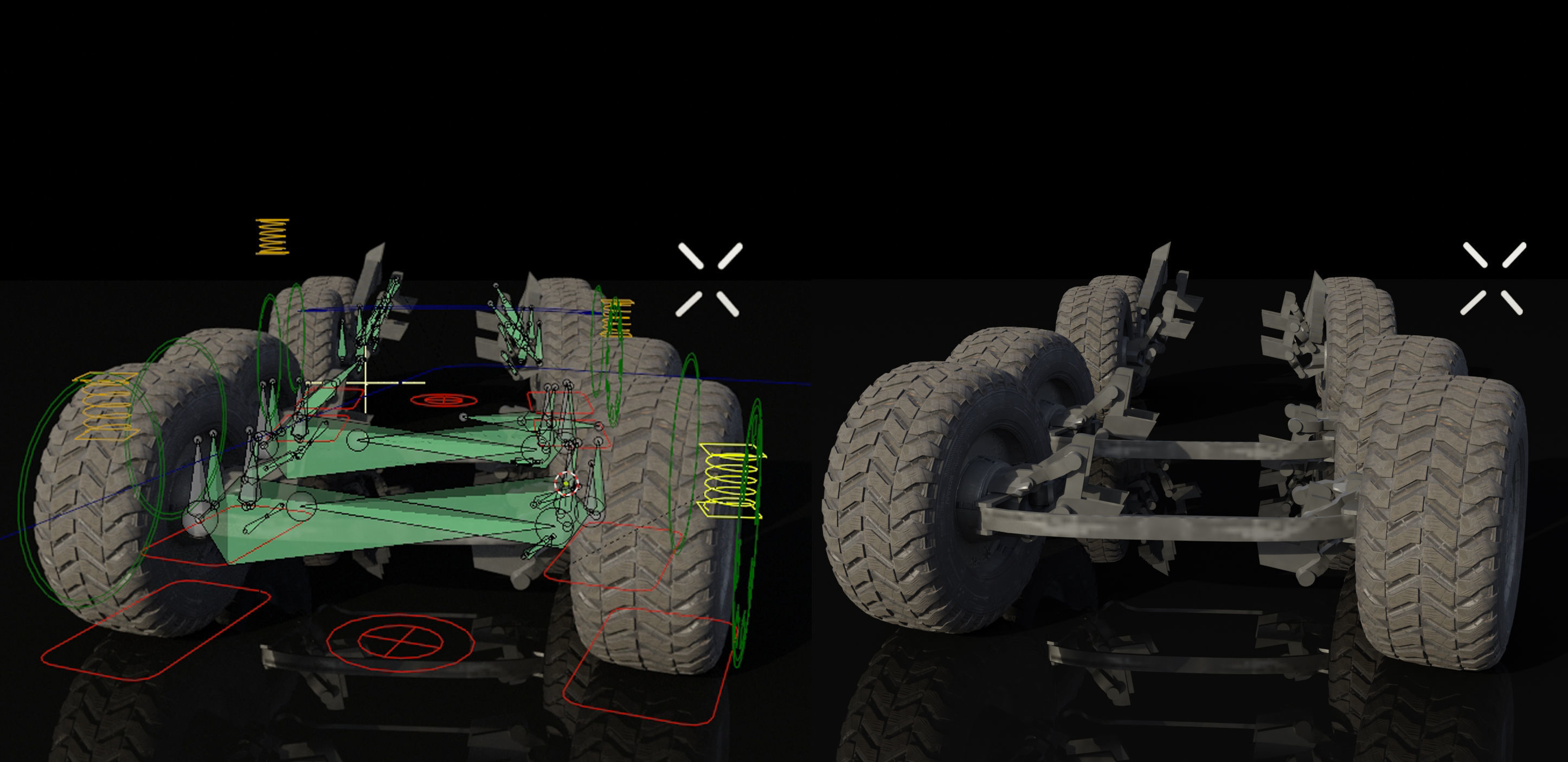 military cyber track 3D model rigged | CGTrader