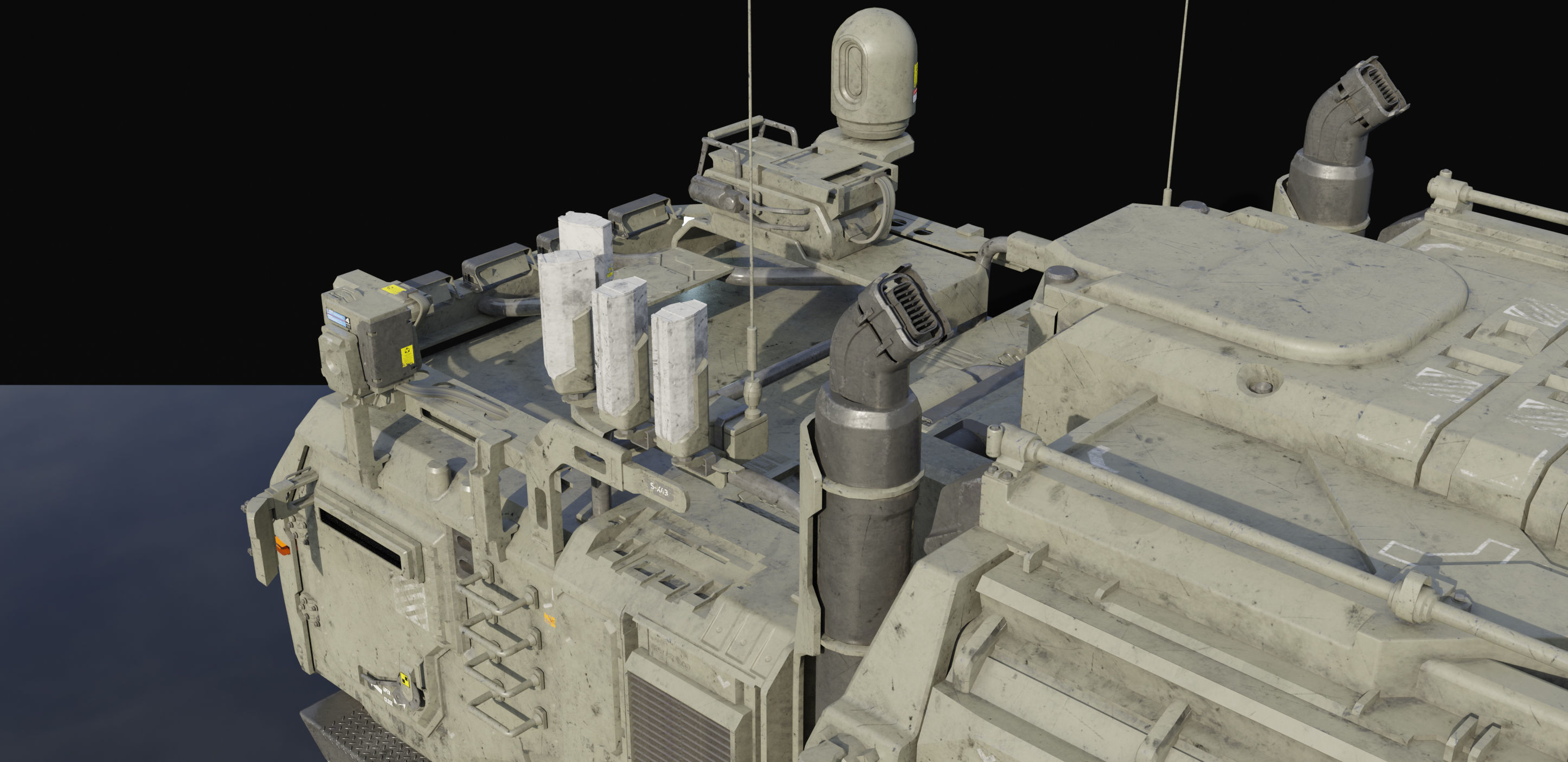 military cyber track 3D model rigged | CGTrader