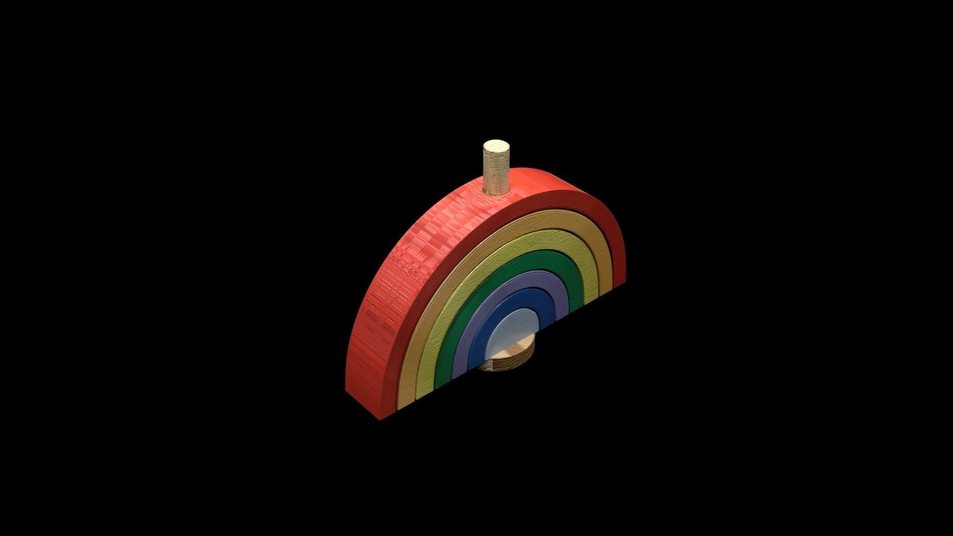 Rainbow Arc Puzzle Toy 3D model | CGTrader
