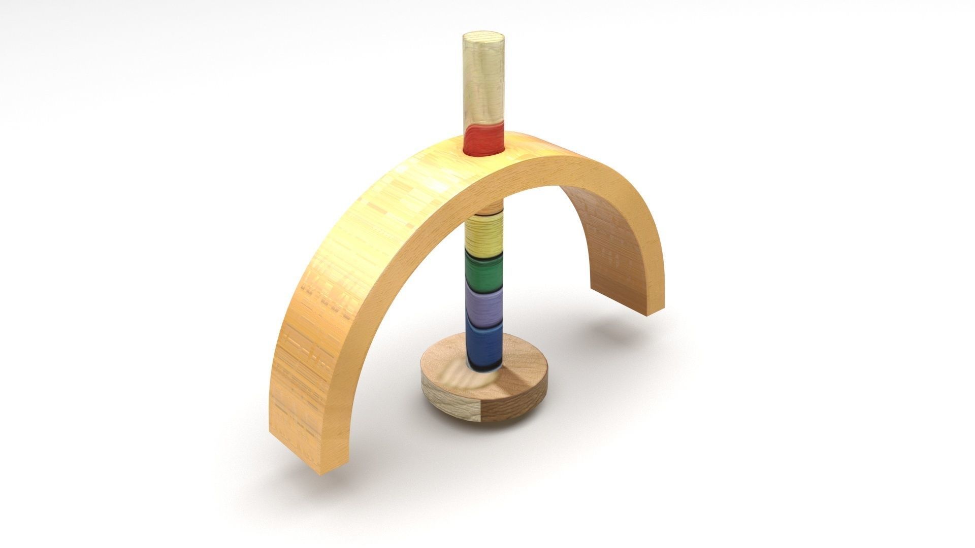 Rainbow Arc Puzzle Toy 3D model | CGTrader