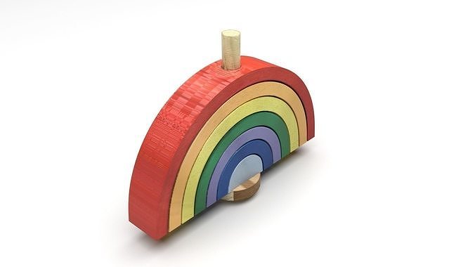 Rainbow Arc Puzzle Toy 3D model | CGTrader