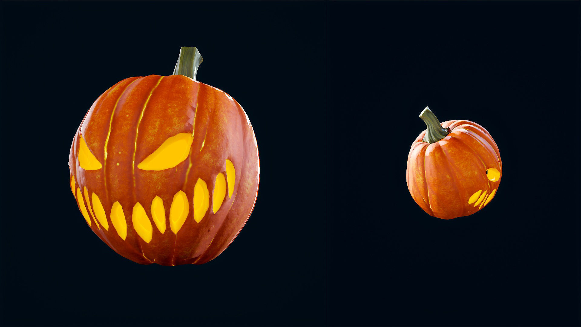 3D model Halloween Pumpkin Head 03 - Game Ready - Textured PBR VR / AR ...