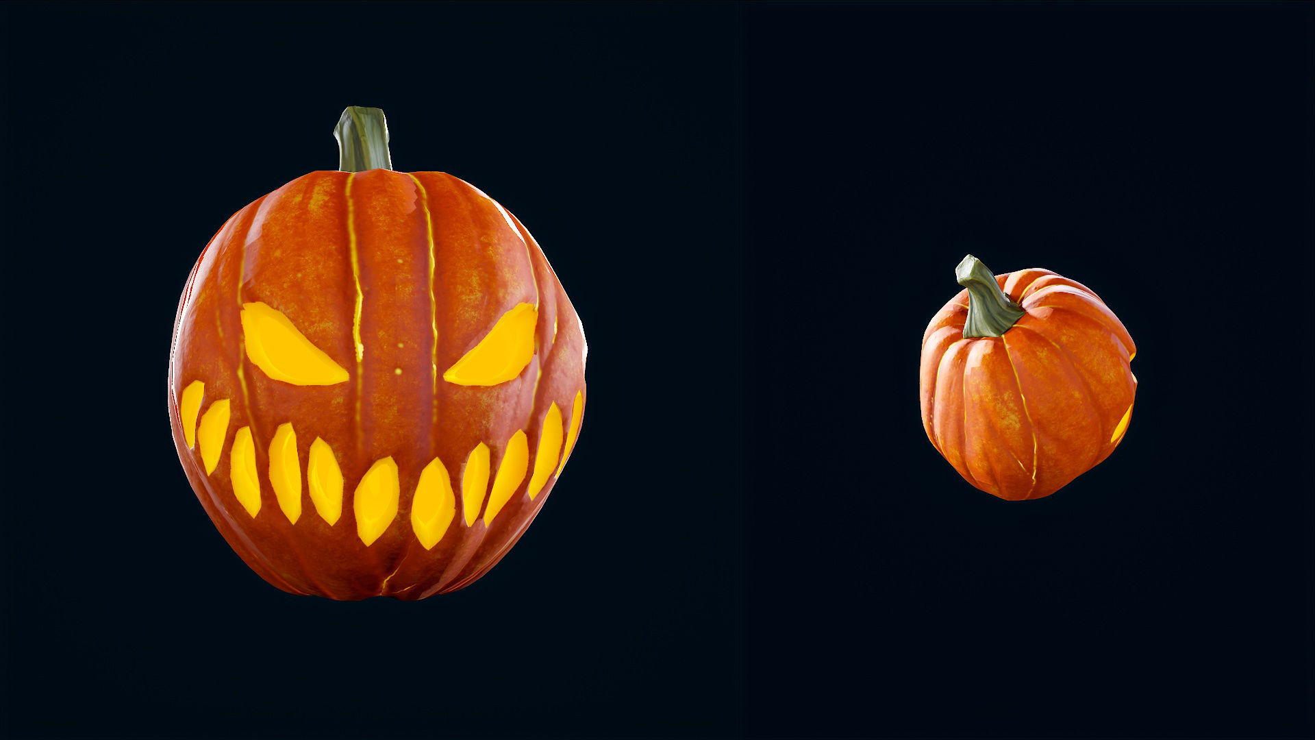 3D model Halloween Pumpkin Head 03 - Game Ready - Textured PBR VR / AR ...