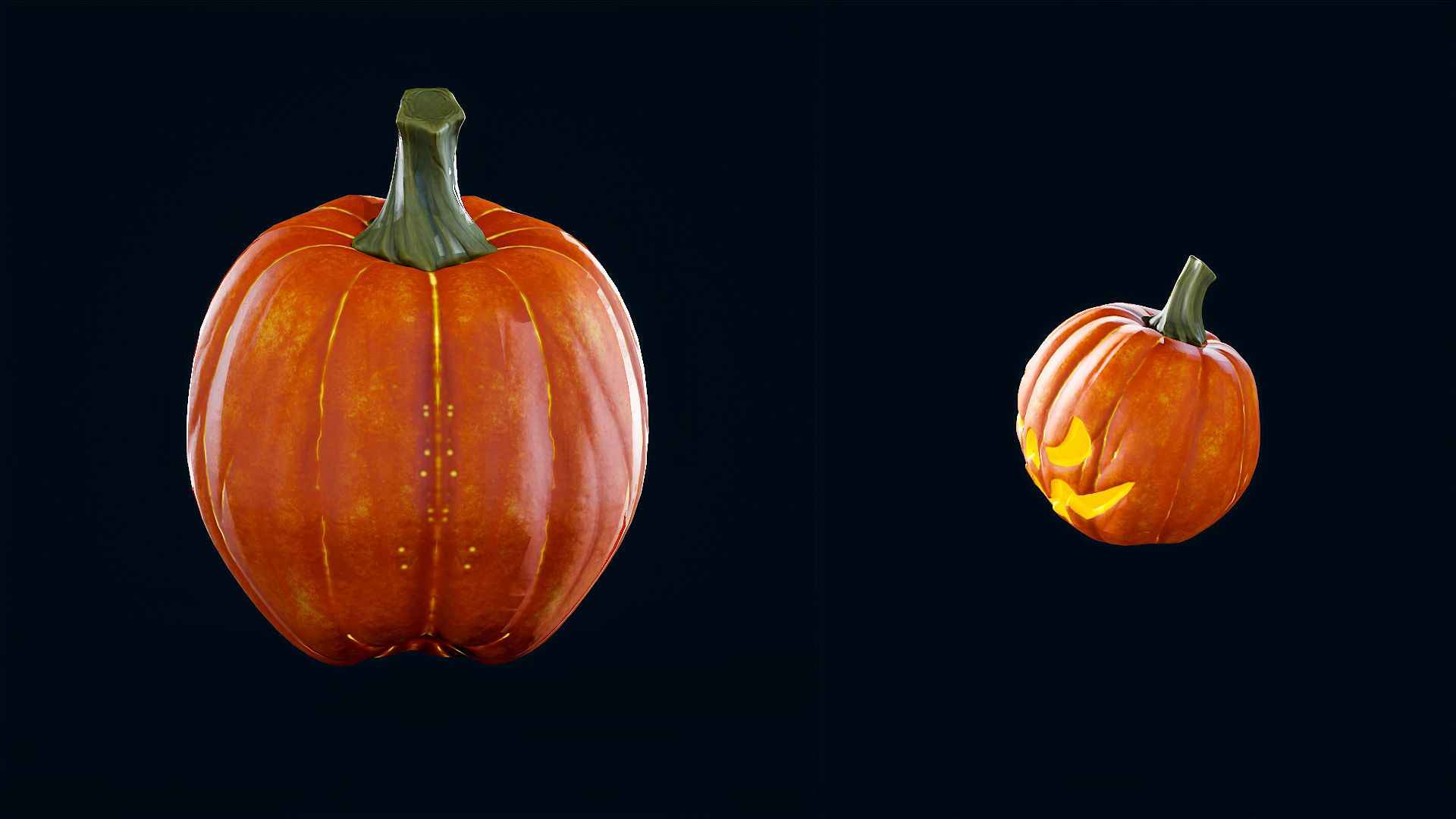 3D model Halloween Pumpkin Head 04 - Game Ready - Textured PBR VR / AR ...